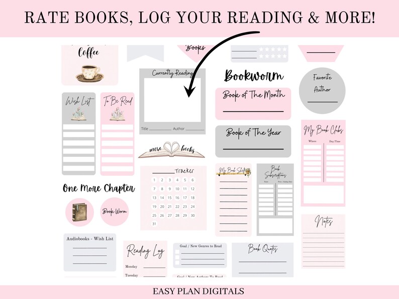 Reading Digital Stickers, Digital Stickers, Stickers, Widgets, Instant ...