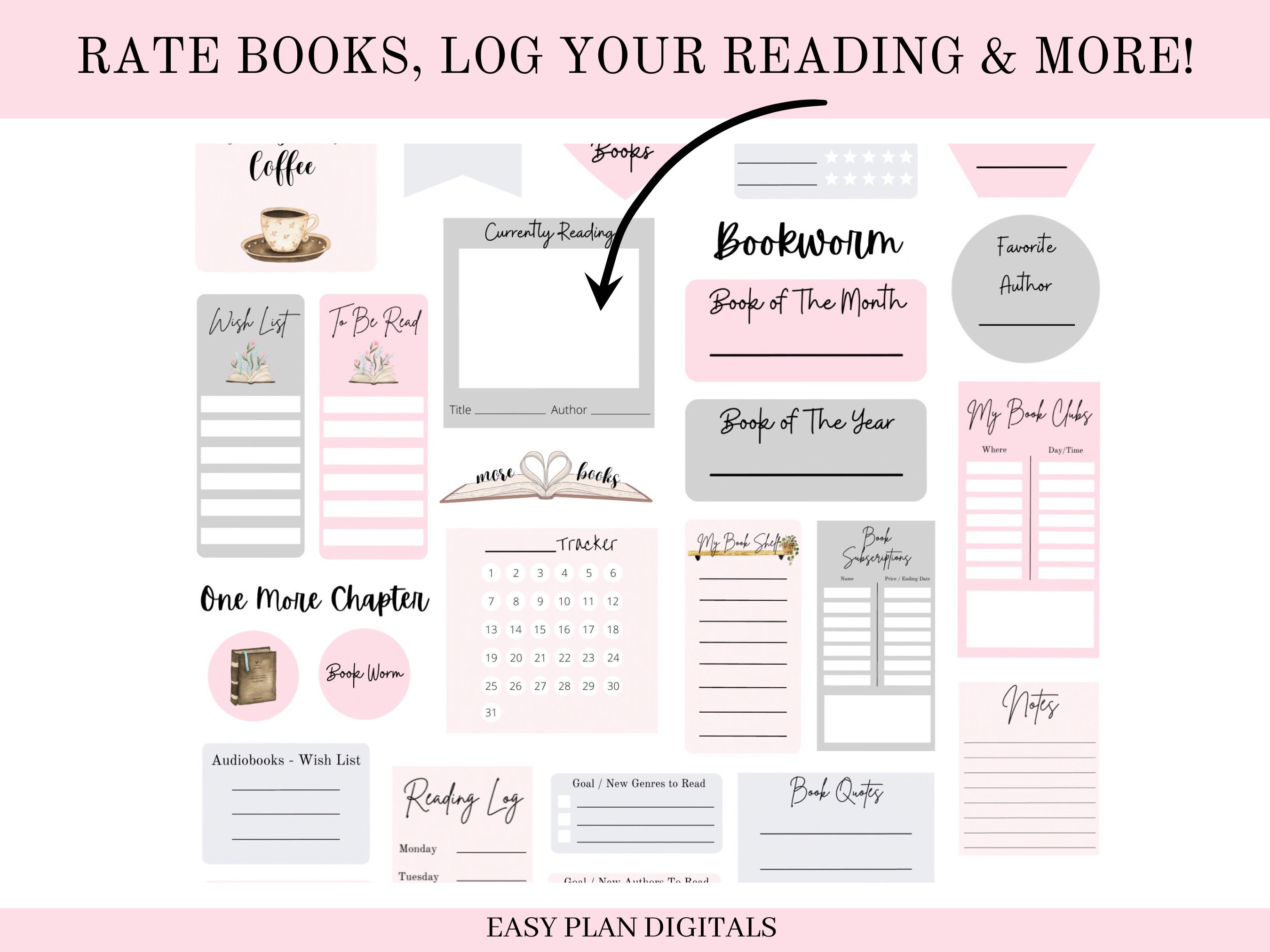 Reading Digital Stickers, Digital Stickers, Stickers, Widgets, Instant ...