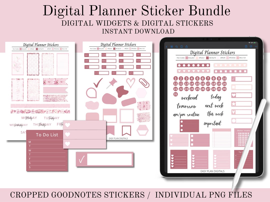 Digital Stickers, Widgets, Stickers, Date Dots, Instant Download ...