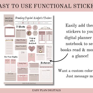 Reading Stickers, Digital Stickers, Widgets, Cropped Goodnotes Stickers ...