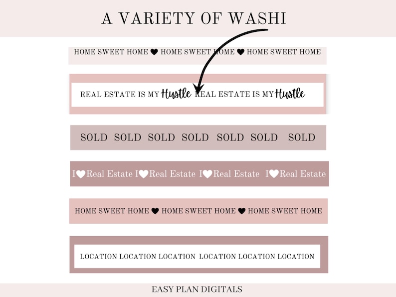Real Estate Digital Stickers, Digital Stickers, Washi, Stickers ...