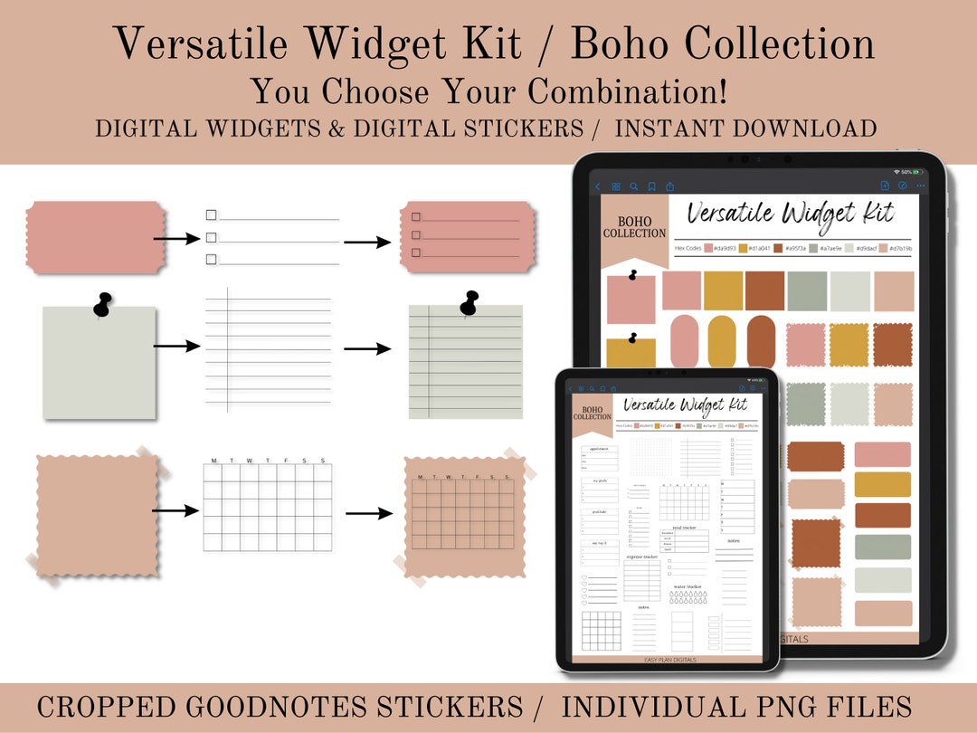 Versatile Widget Kit, Widgets, Digital Stickers, Planner Stickers ...