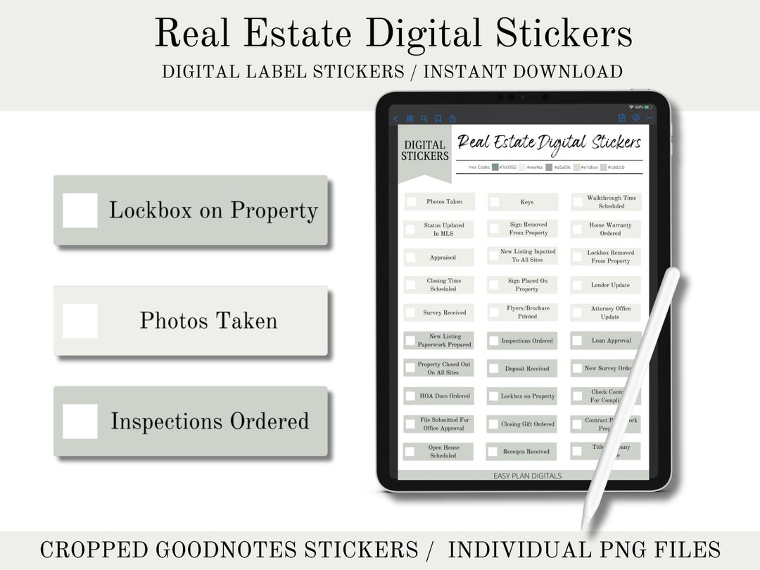 Real Estate Digital Stickers, Digital Stickers, Stickers, Instant ...