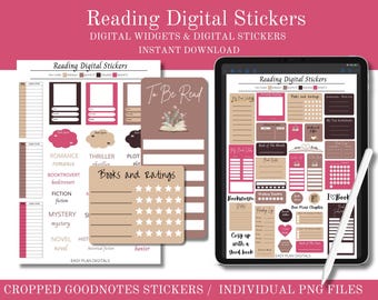 Reading Digital Stickers, Digital Stickers, Stickers, Widgets, Instant ...