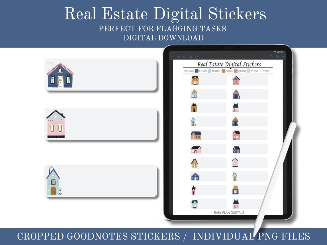 Real Estate Stickers, Digital Stickers, Digital Download, Cropped ...