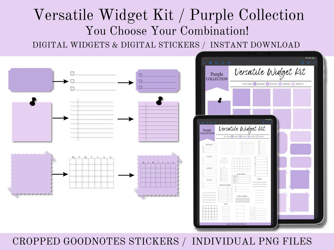 Versatile Widget Kit, Stickers, Digital Stickers, Planner Stickers ...