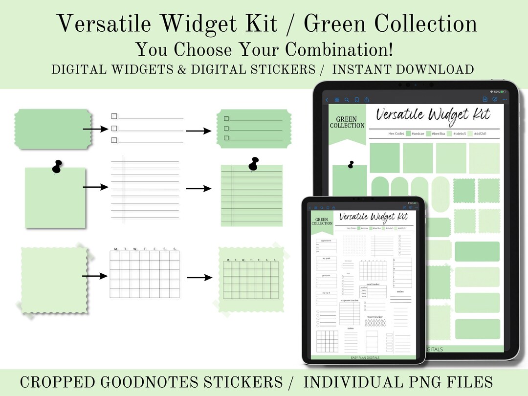 Versatile Widget Kit, Stickers, Digital Stickers, Instant Download ...