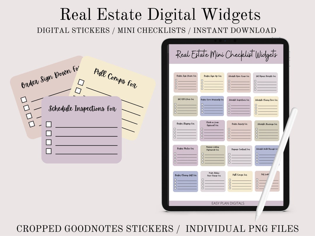 Real Estate Digital Stickers, Real Estate Stickers, Stickers, Digital ...
