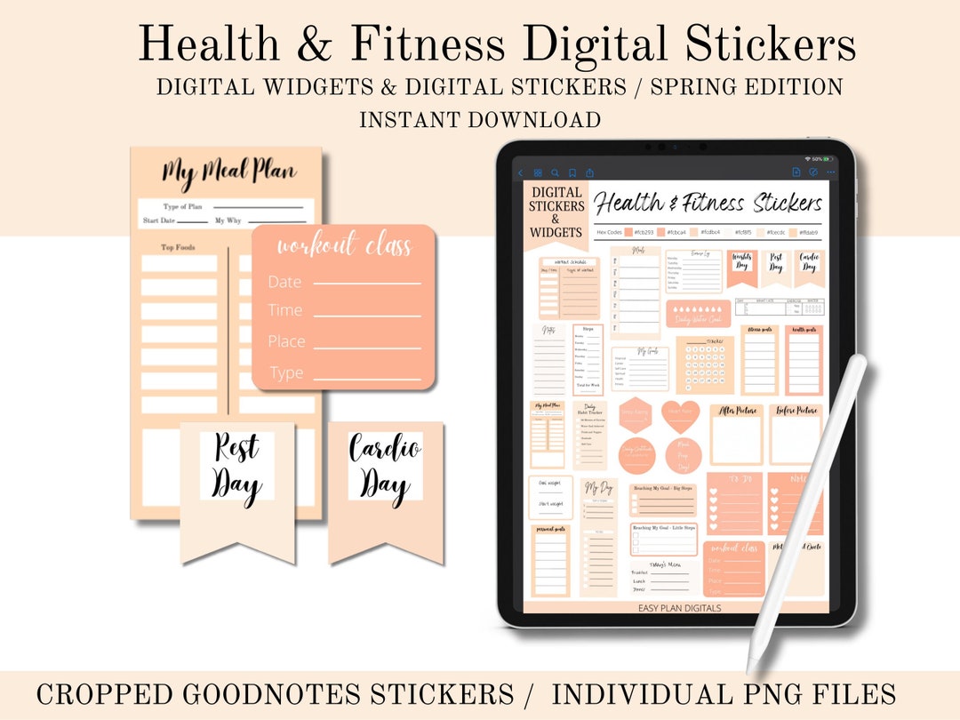 Stickers Digital, Stickers Fitness, Health and Fitness Stickers ...