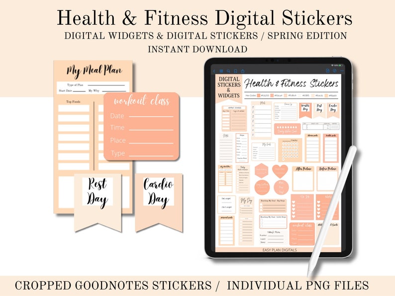 Stickers Digital, Stickers Fitness, Health and Fitness Stickers ...
