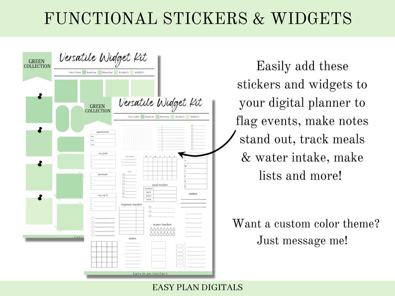 Versatile Widget Kit, Stickers, Digital Stickers, Instant Download ...