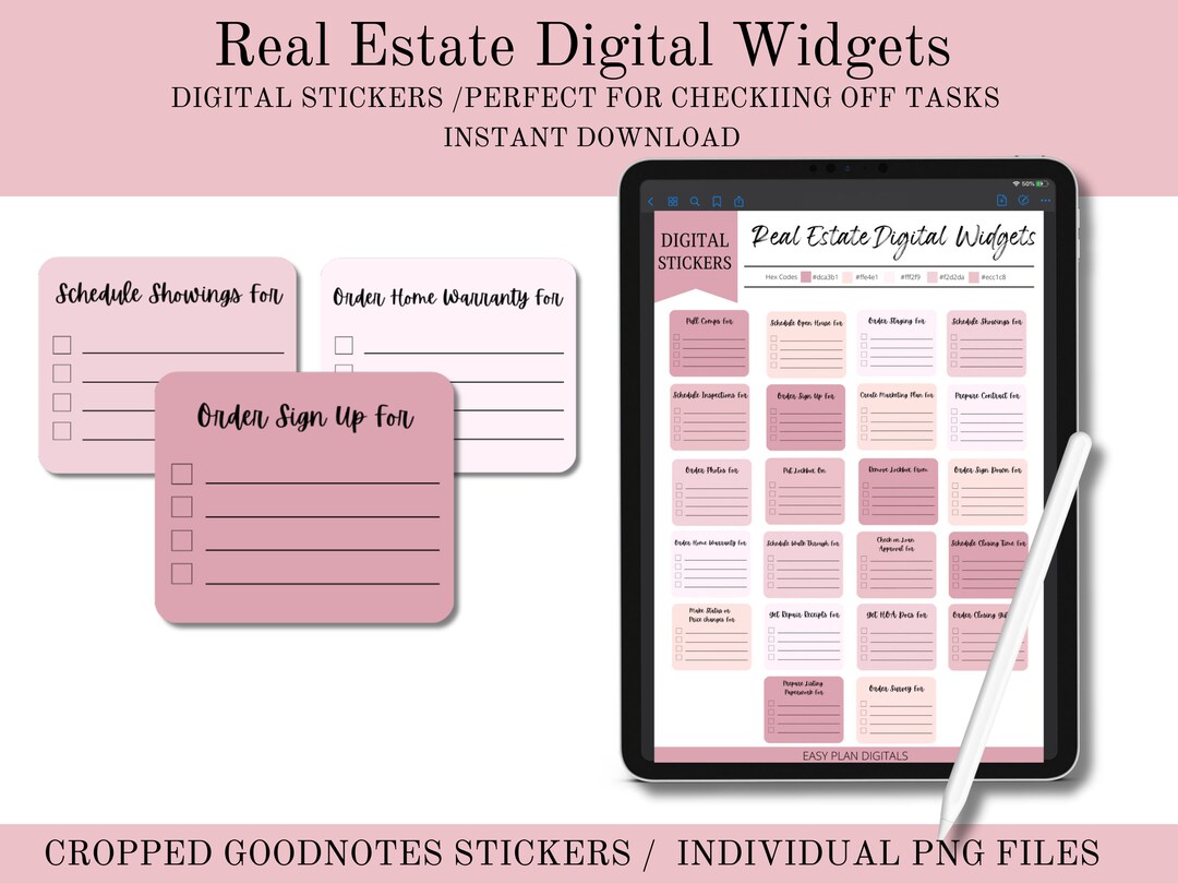 Real Estate Digital Stickers, Digital Stickers, Instant Download ...