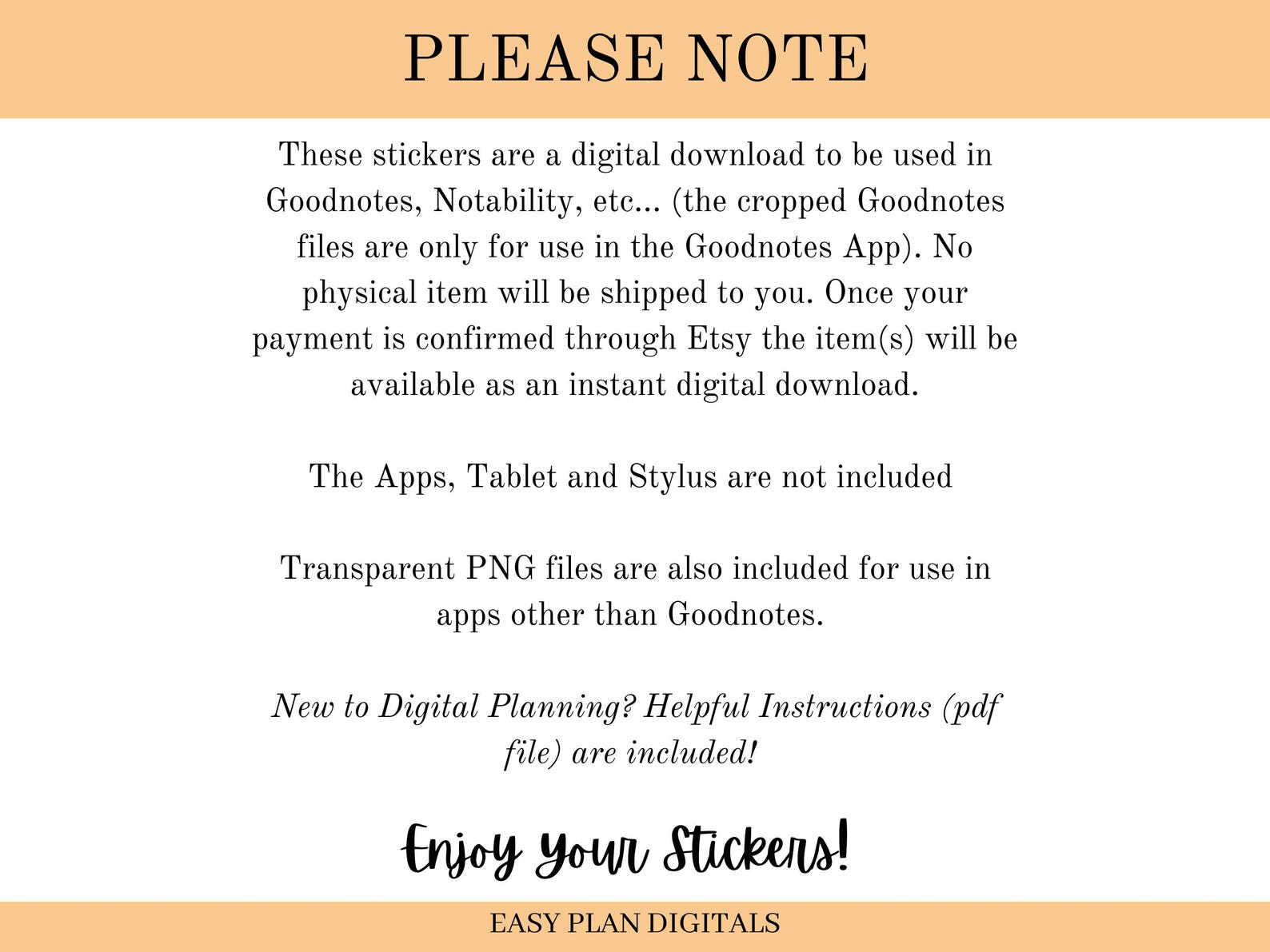 Digital Stickers, Digital Sticky Notes, Stickers, Instant Download ...