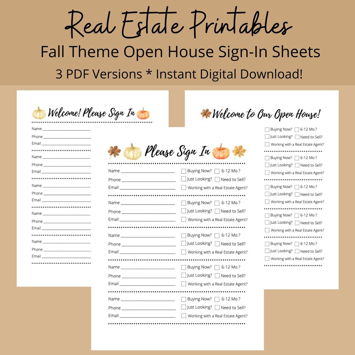 Real Estate Printables / Instant Download / PDF Printables / Real ...