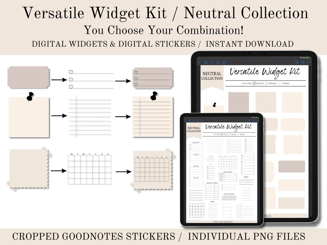 Versatile Widget Kit, Stickers, Digital Stickers, Planner Stickers ...