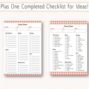 Printable Themed Blank Packing Checklists Bundle - Etsy