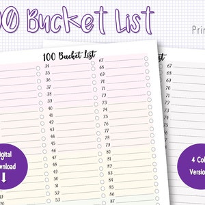 Ultimate 100 Bucket List for Movies, Books, Travel, Experiences ...