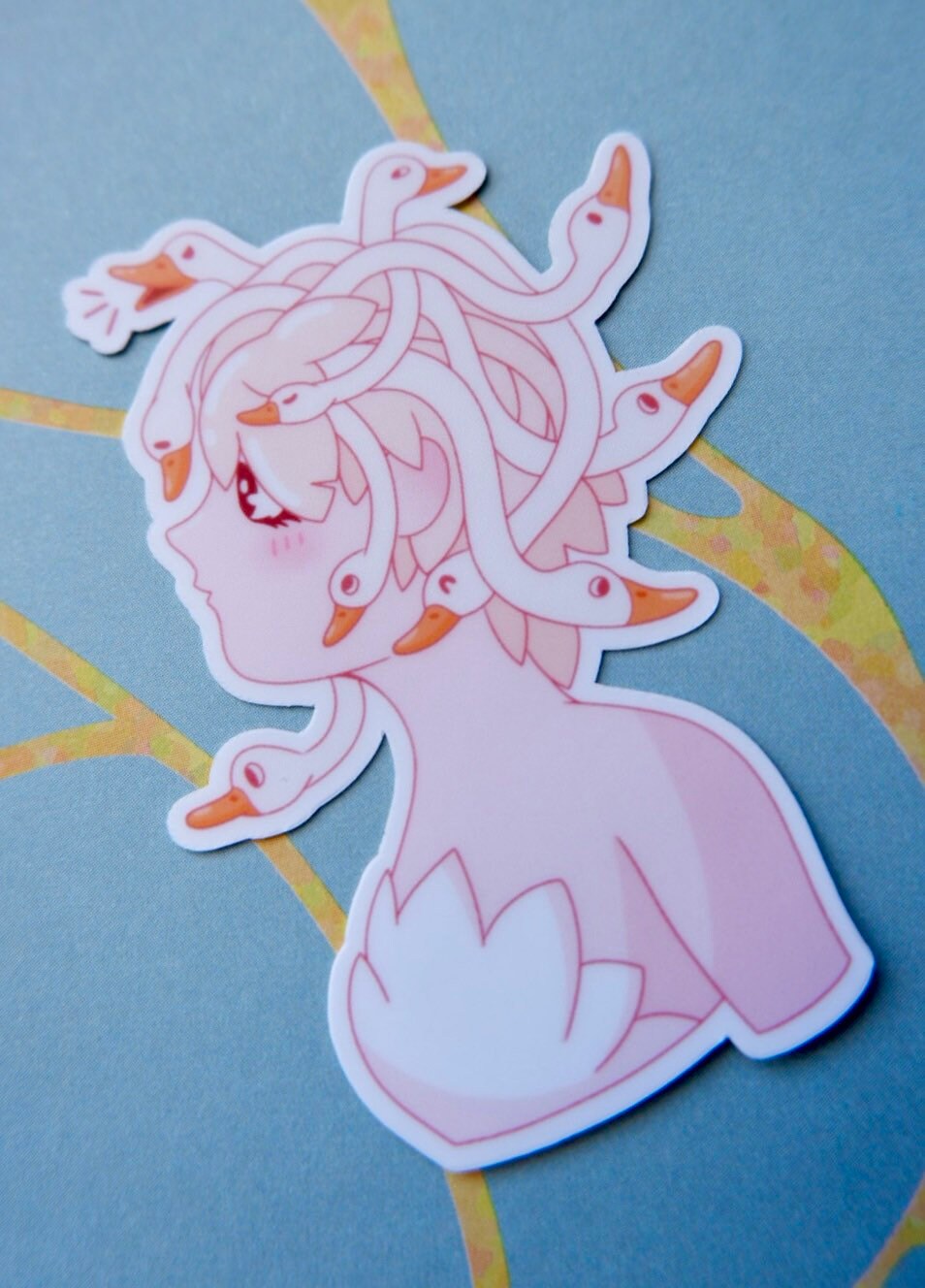 Medusa megoosa Goose Sticker Cute Waterproof Sticker - Etsy