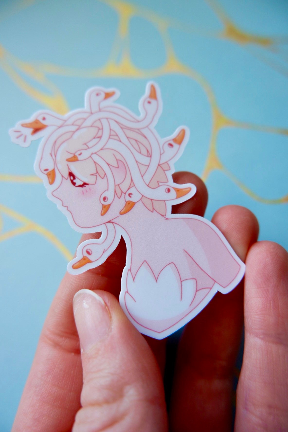 Medusa megoosa Goose Sticker Cute Waterproof Sticker - Etsy