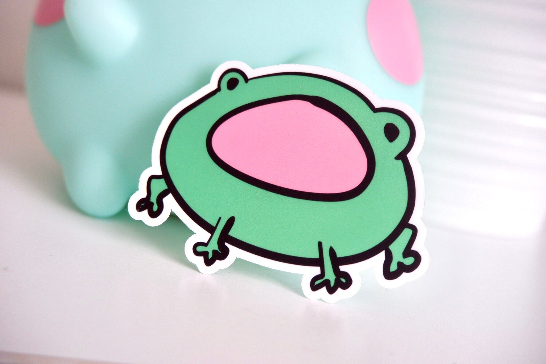 Cute Screaming Frog Sticker Die Cut Waterproof - Etsy Sweden