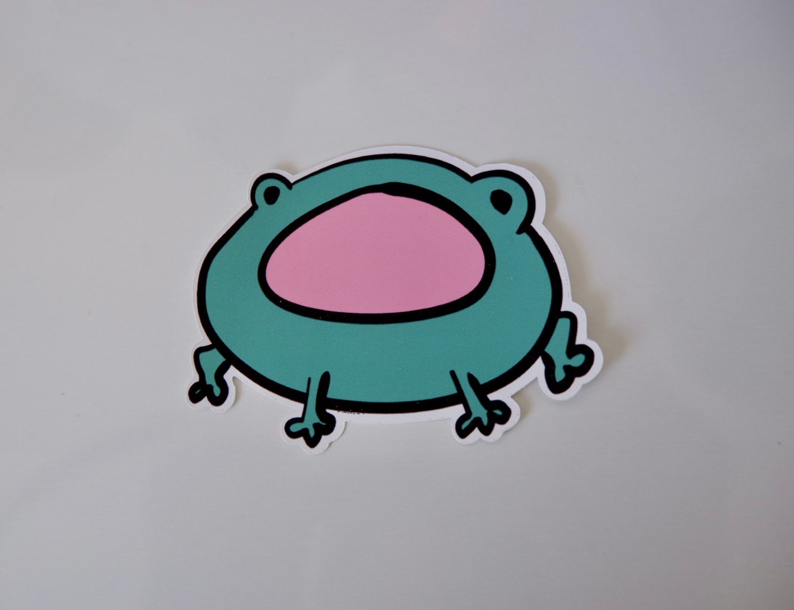 Cute Screaming Frog Sticker Die Cut Waterproof | Etsy