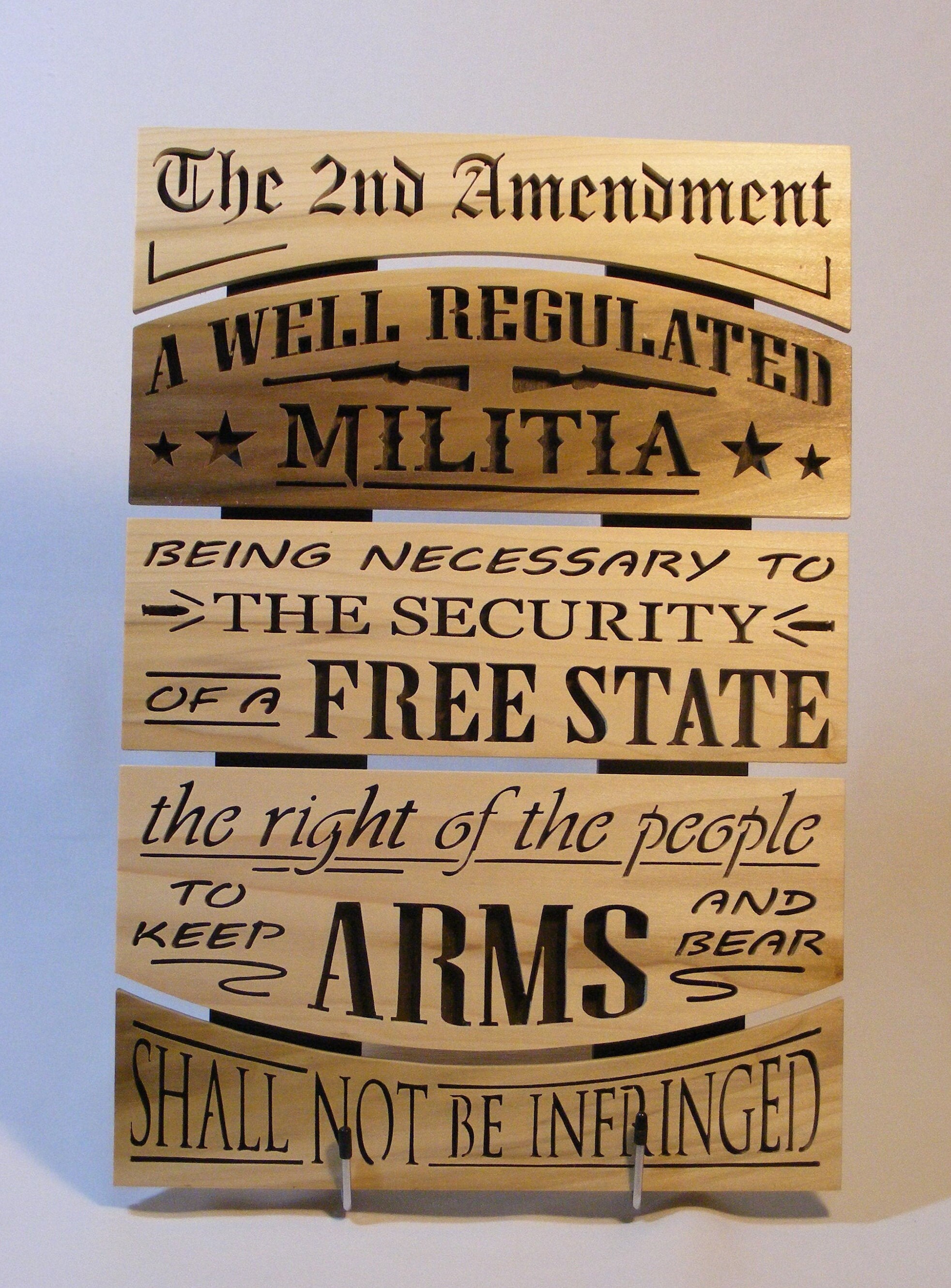 2nd Amendment Wood Plaque. - Etsy