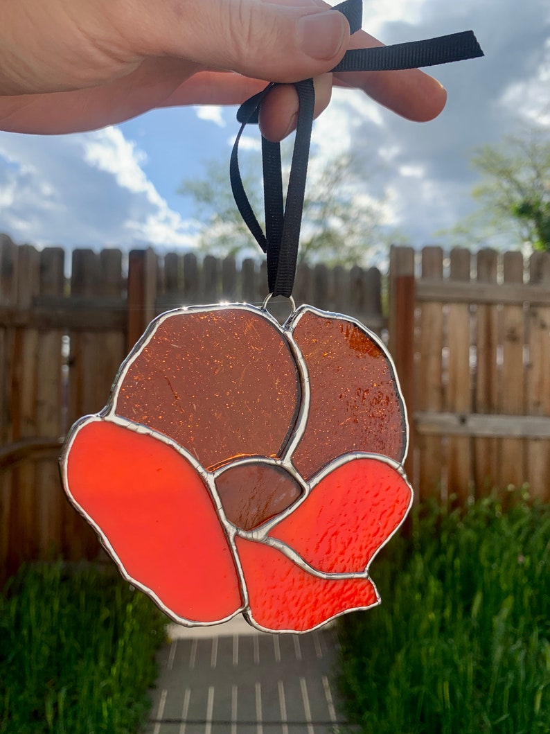 Red Glass California Poppy - Etsy
