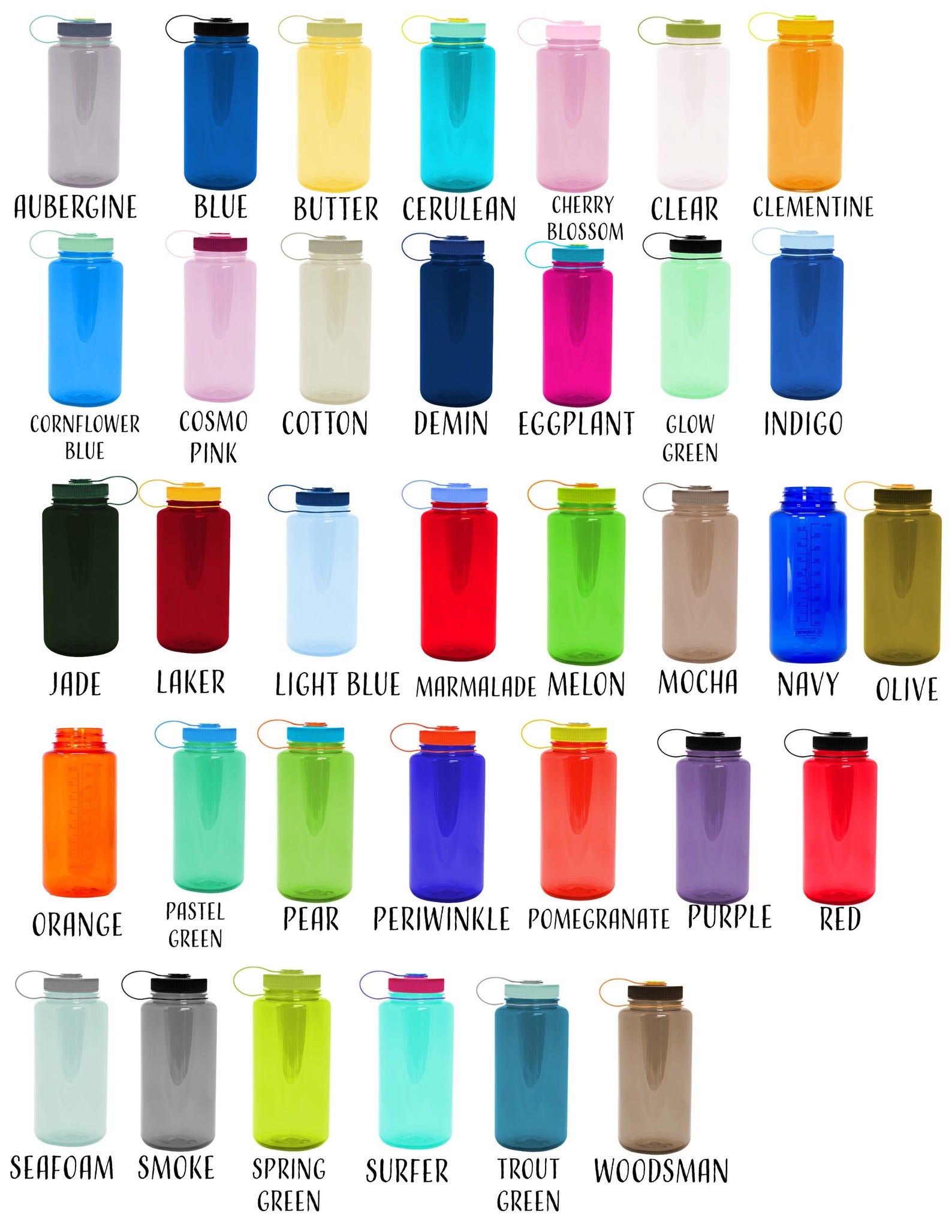32oz Wide Mouth True Colors Nalgene Sustain Bottle BULK Full Color ...