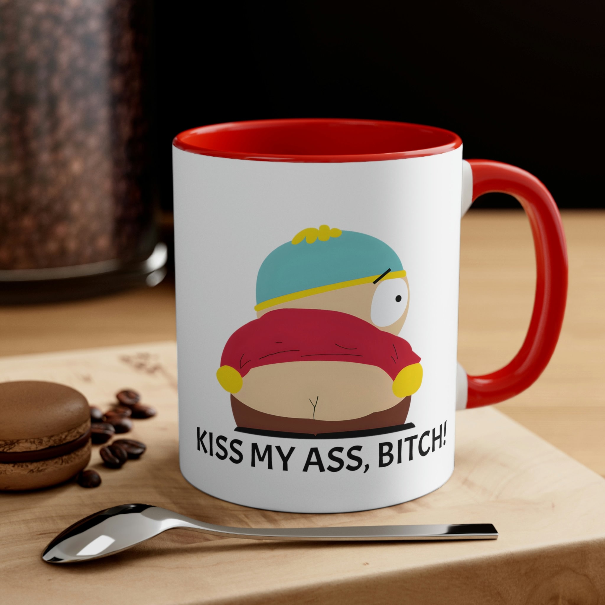 Cartman Kiss My Ass South Park Accent Coffee Mug - Etsy