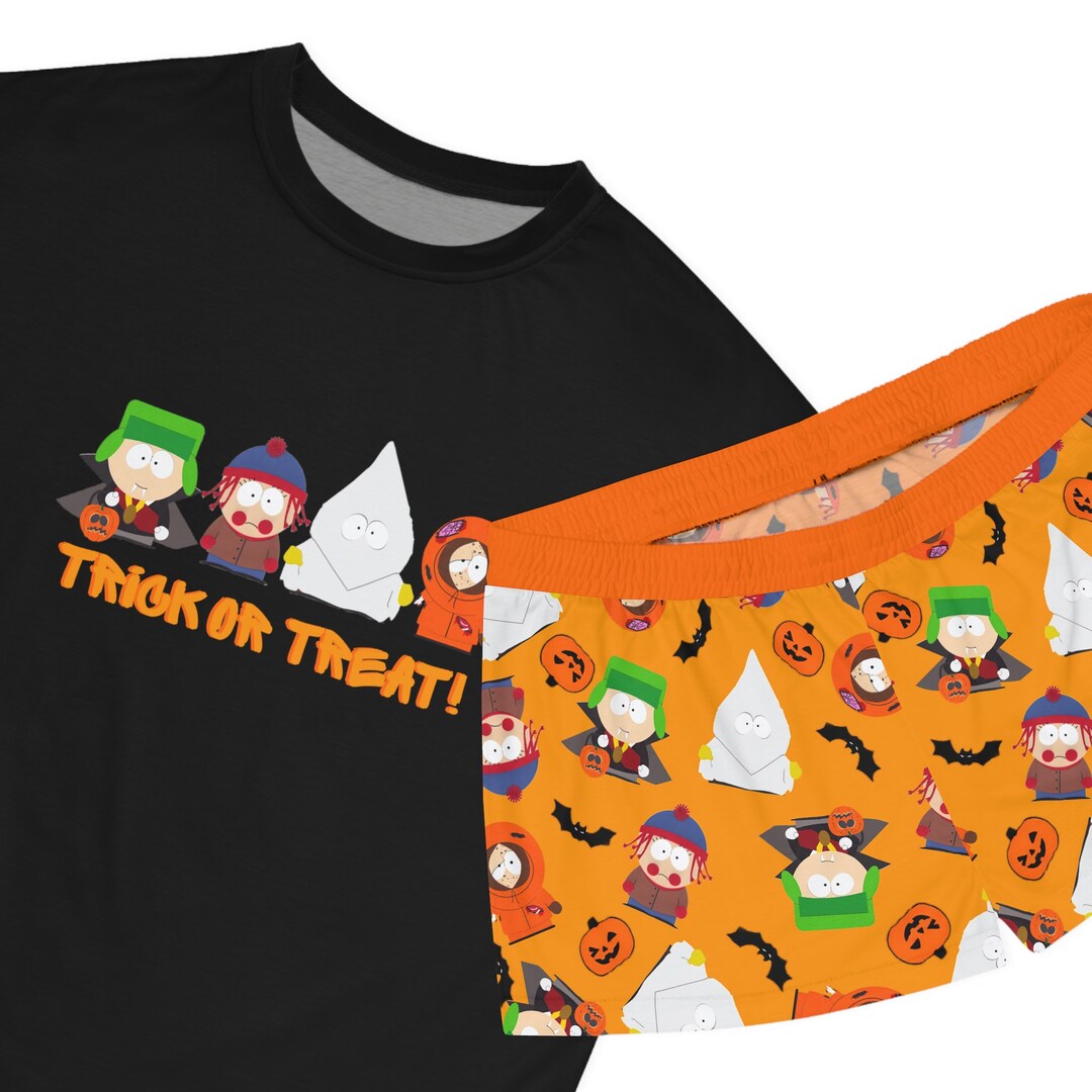 SOUTH PARK Halloween Cute Women's Short Pajama Set Trick or Treat South ...