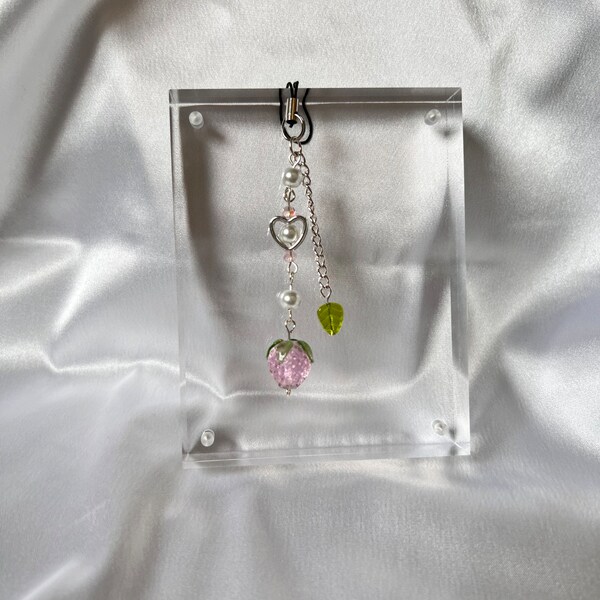 Strawberry Phone Charm - Etsy