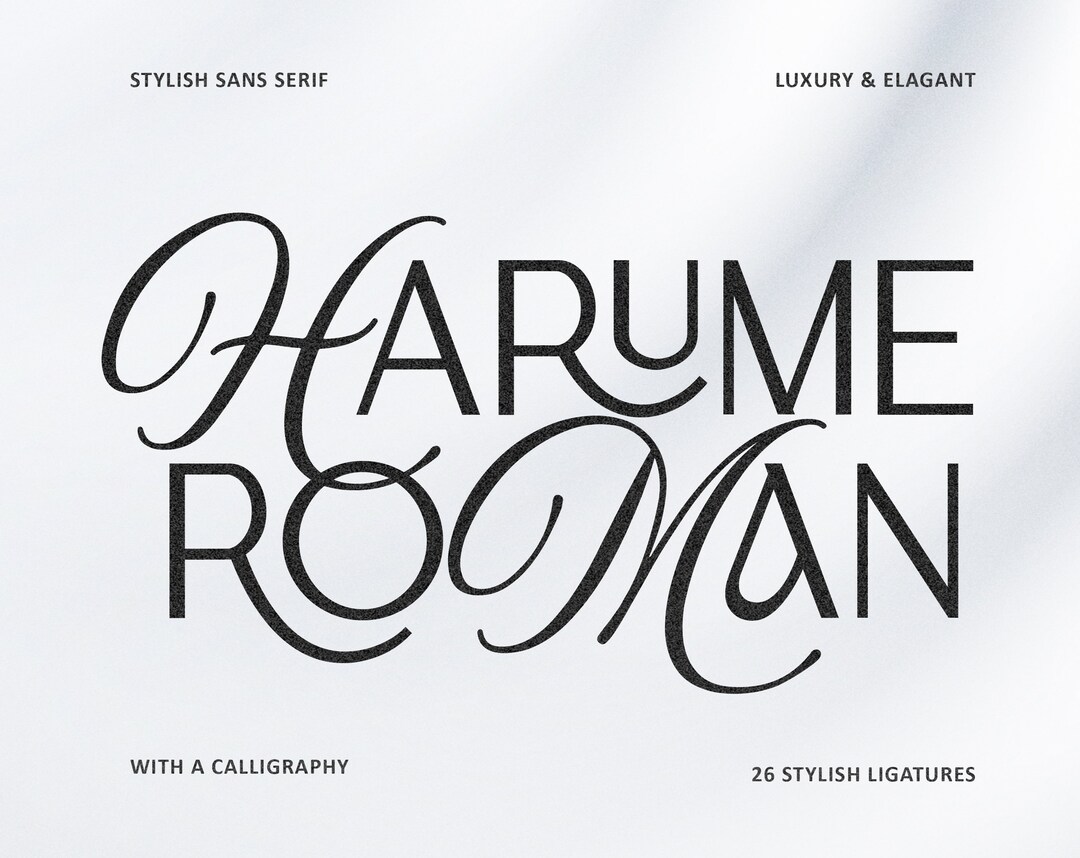 Harume Roman Sans Serif Font Font Pair Font Duo Logo Font - Etsy