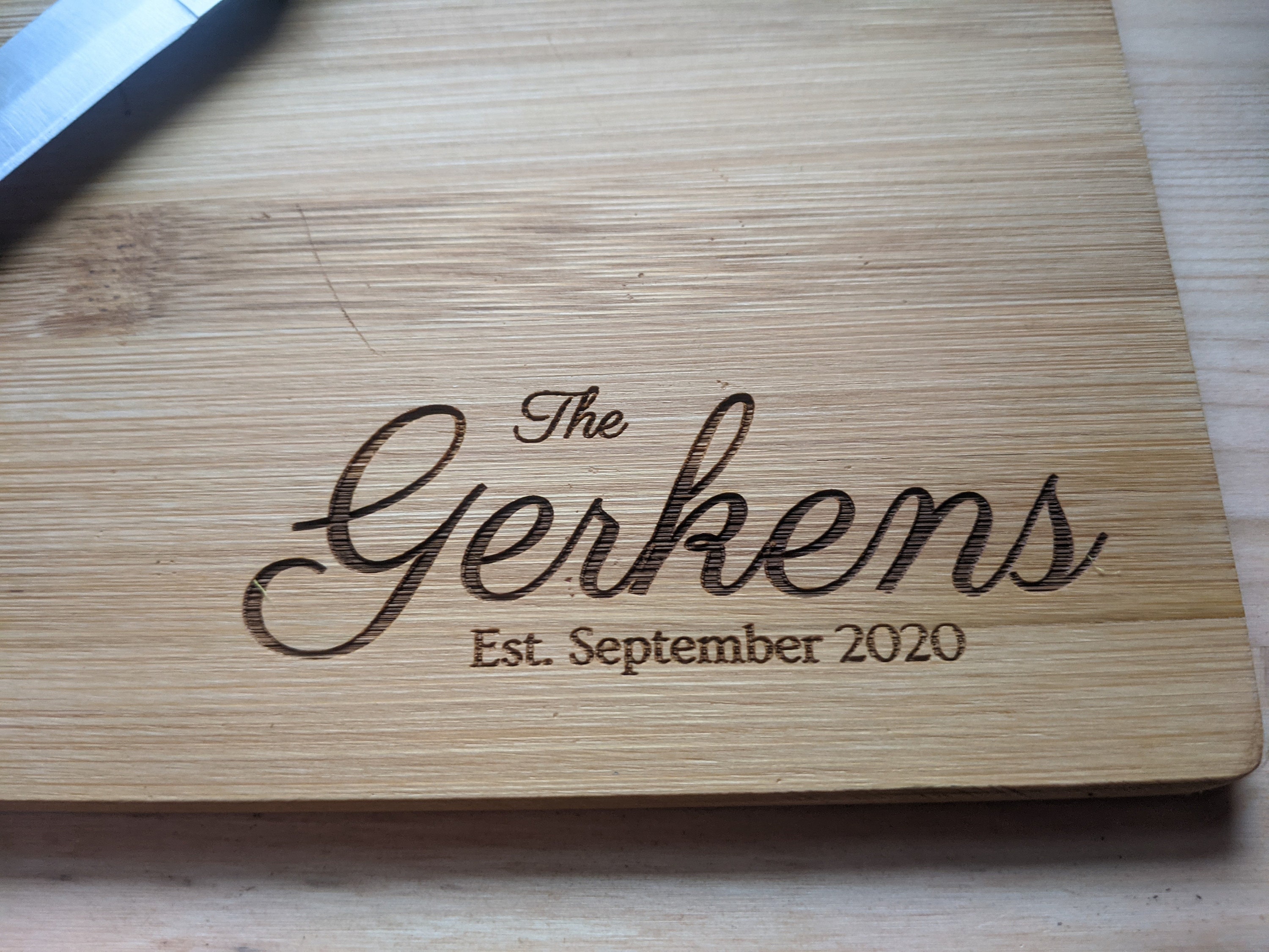 Custom Engraved Bamboo Cutting Board 9x12x1/4 - Etsy
