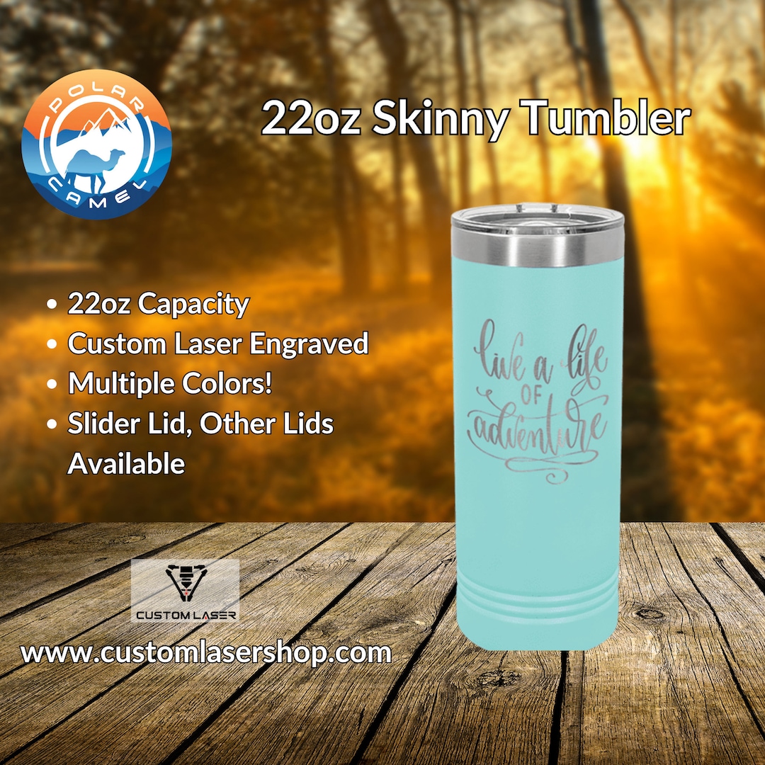 22oz Skinny Tumblers W/ Lid - Polar Camel - Custom Engraved - Etsy
