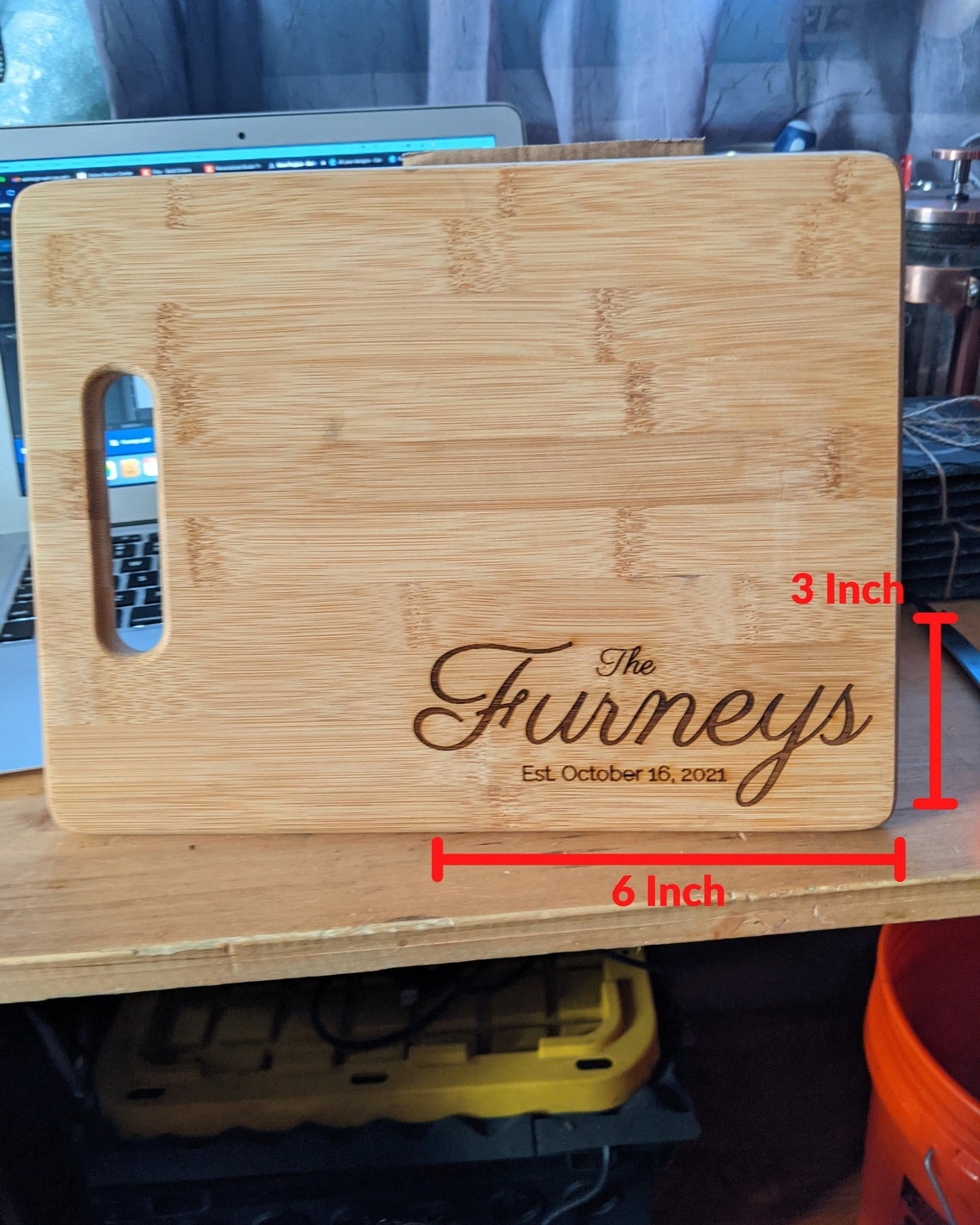 Custom Engraved Bamboo Cutting Board 9x12x1/4 - Etsy