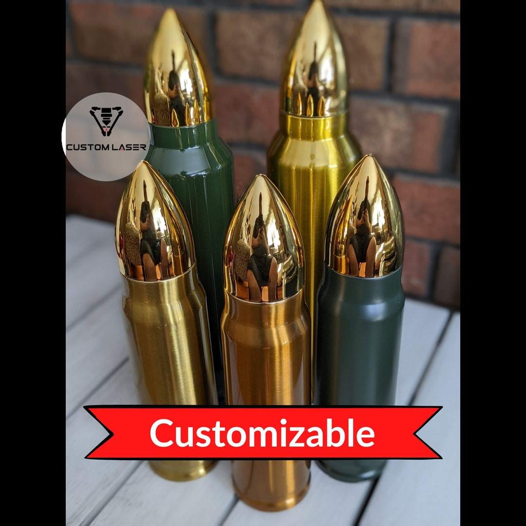Personalized Bullet Thermos Tumbler, Father's Day Gift, Military Law ...