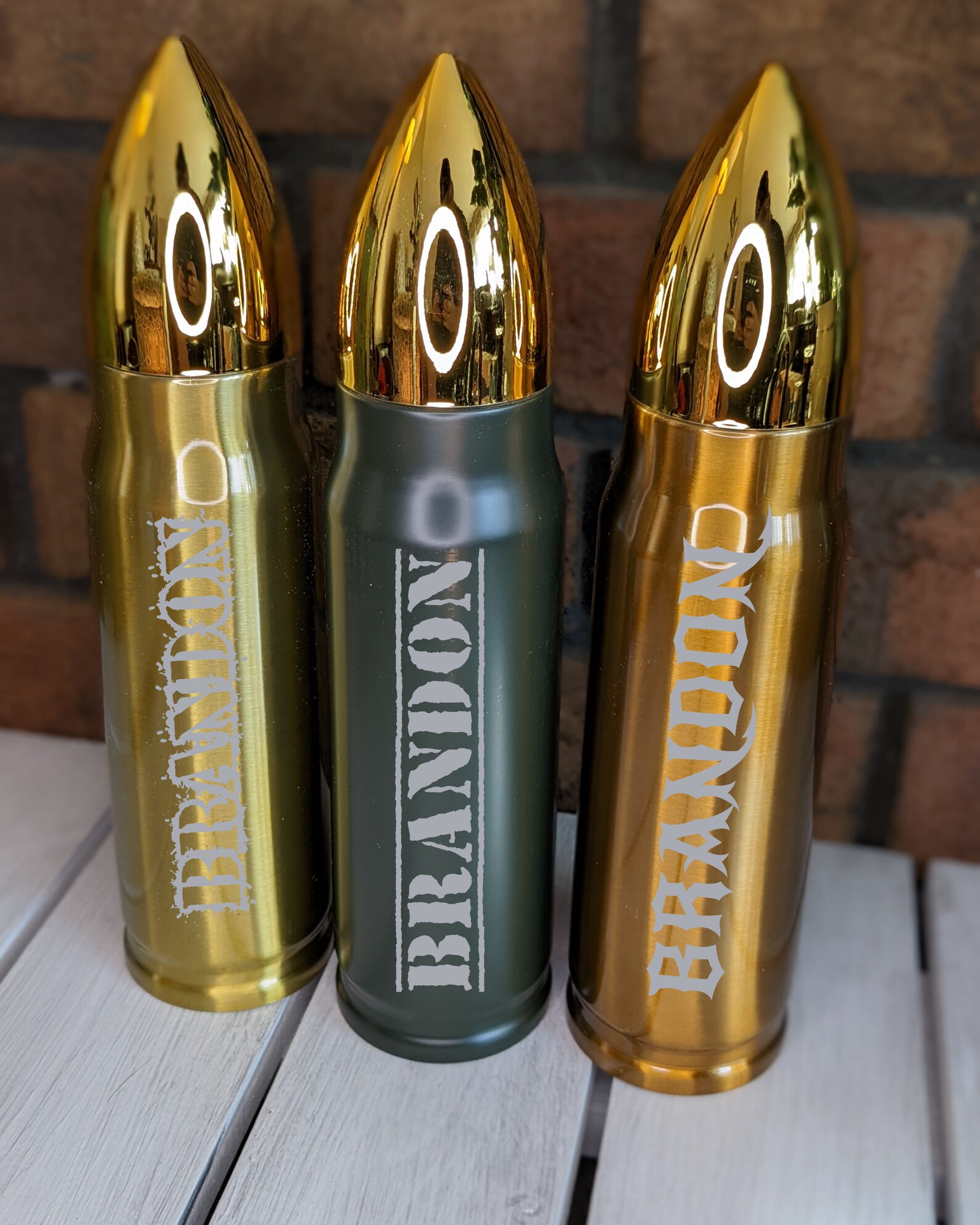 Personalized Bullet Thermos Tumbler, Father's Day Gift, Military Law ...