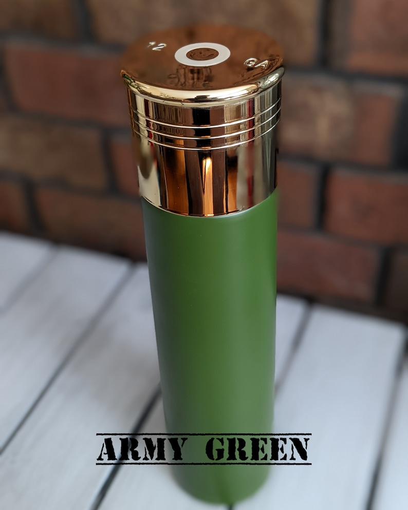 Personalized 12 Gauge Shotgun Shell Bullet Thermos Tumbler, Father's ...