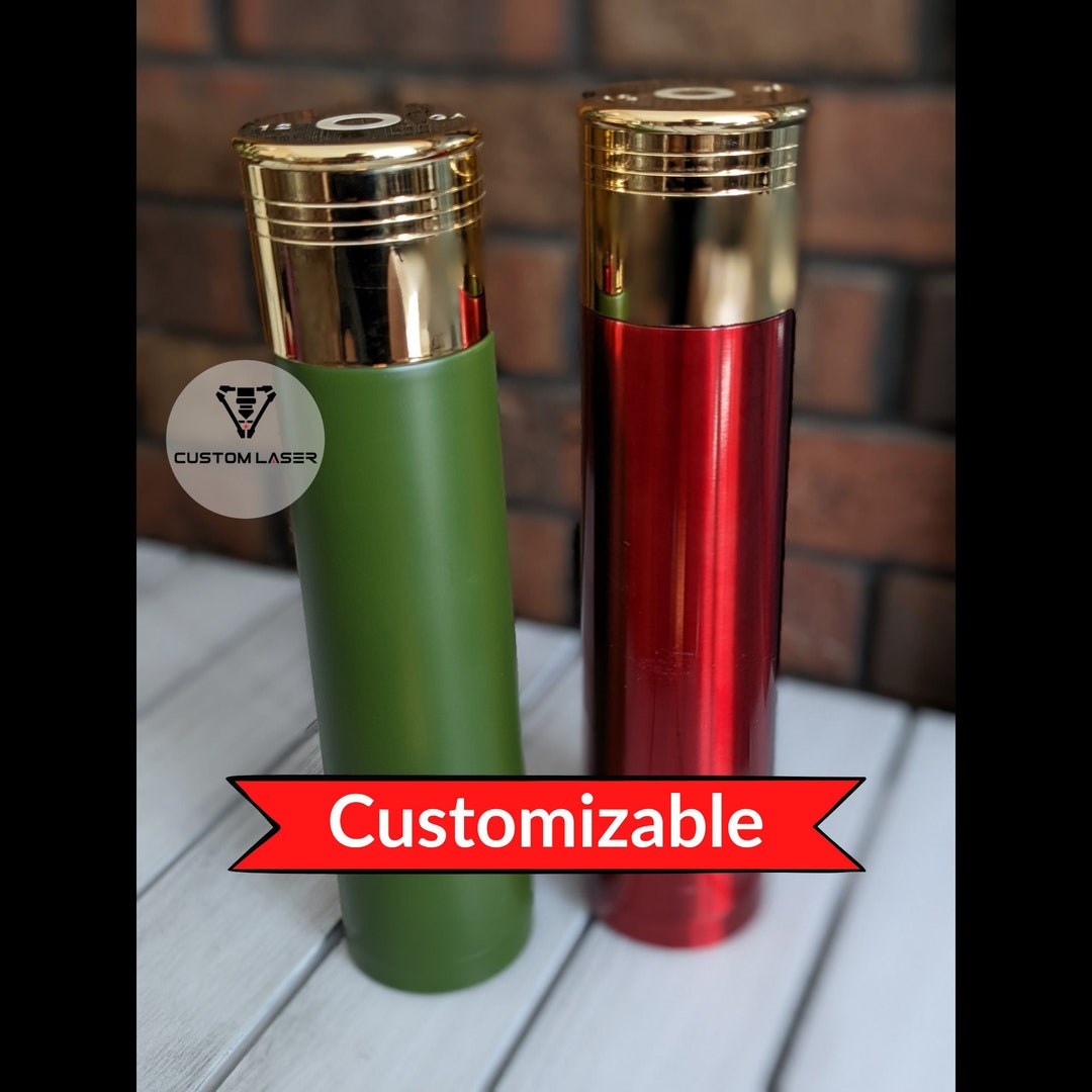 Personalized 12 Gauge Shotgun Shell Bullet Thermos Tumbler, Father's ...