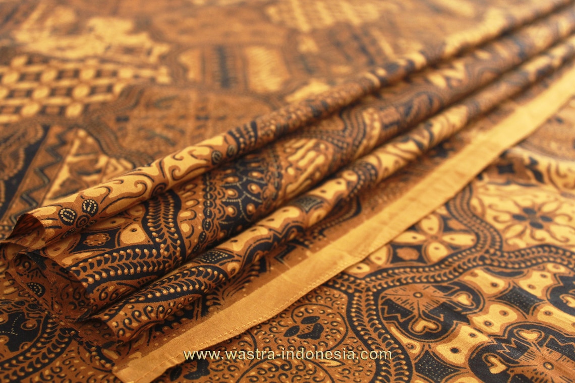 Indonesian Hand Stamped Batik Fabric Batik Cap Traditional | Etsy