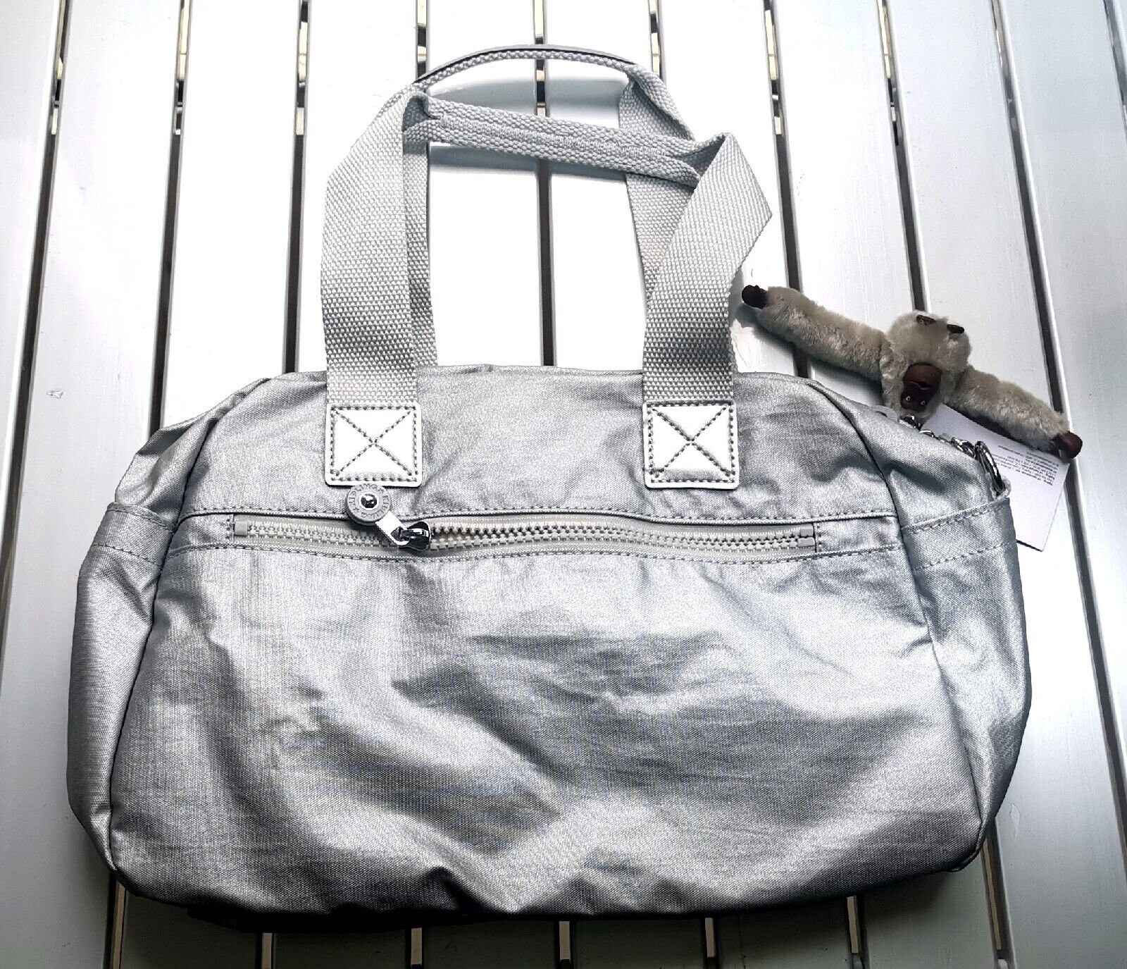 Vintage Kipling New DEFEA Metallic Silver Medium Shoulder Bag - Etsy