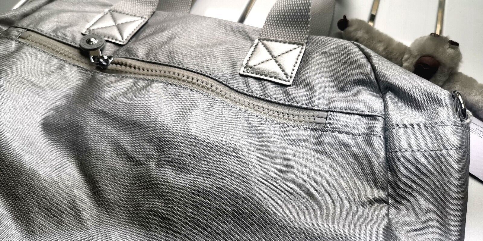 Vintage Kipling New DEFEA Metallic Silver Medium Shoulder Bag - Etsy