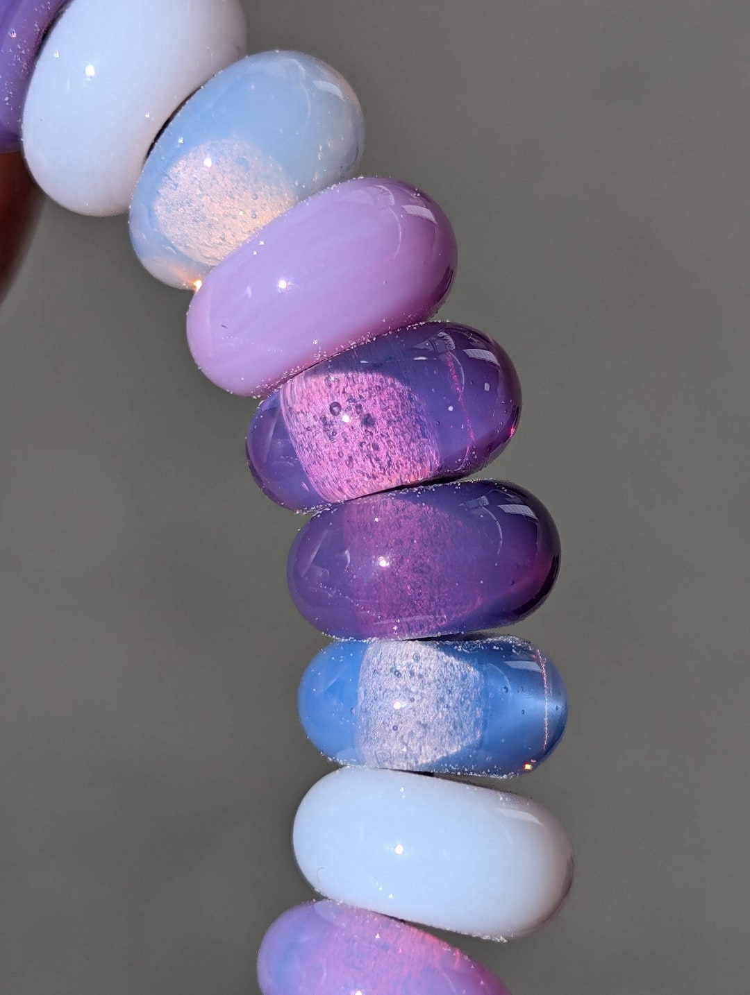 30 Lilac Mix Lampwork Spacer Beads - Etsy