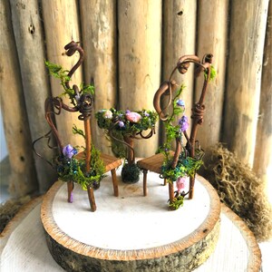 Silvia's Miniature Fairy Table and Chairs Dining Set - Etsy Canada
