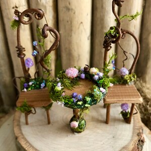 Silvia's Miniature Fairy Table and Chairs Dining Set - Etsy Canada