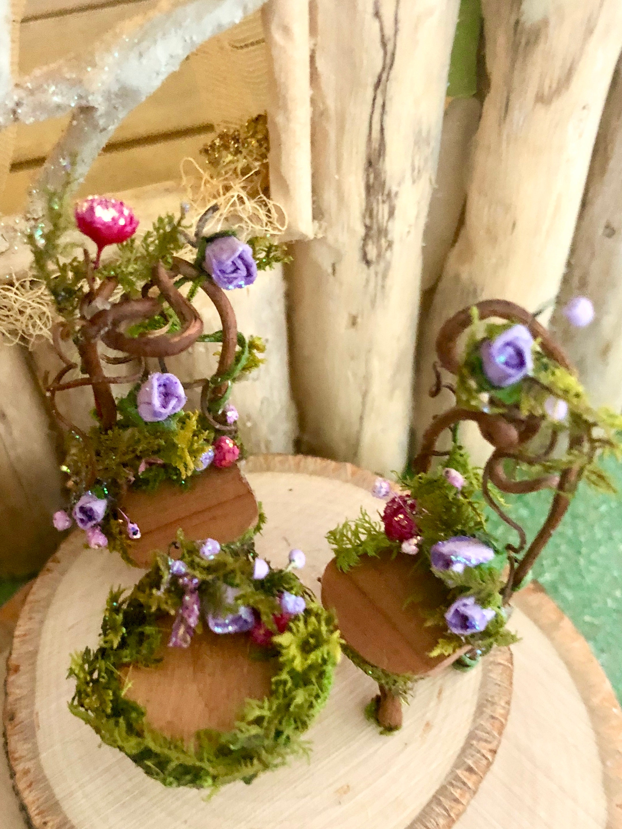 Vicky's Miniature Fairy Table and Chairs Dining Set - Etsy