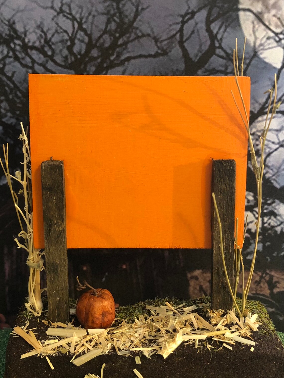 Miniature Halloween Haunted Hayride Billboard/ Sign - Etsy