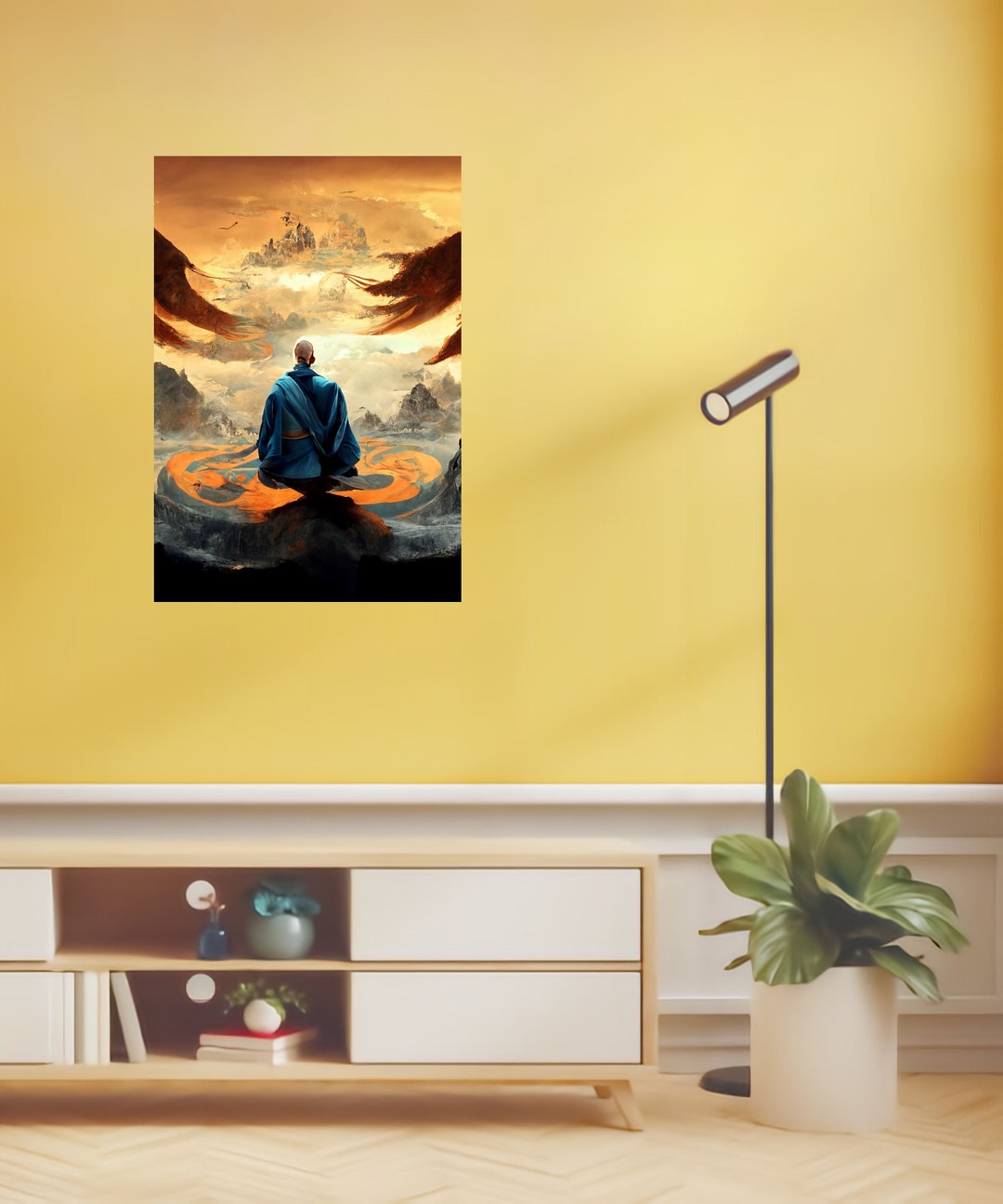 Avatar the Last Airbender Soothing Meditating Person on a - Etsy