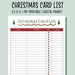 Christmas Card List Printable Checklist | Holiday Card Tracker ...