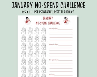 December No-spend Challenge Printable No-spend (Download Now) - Etsy